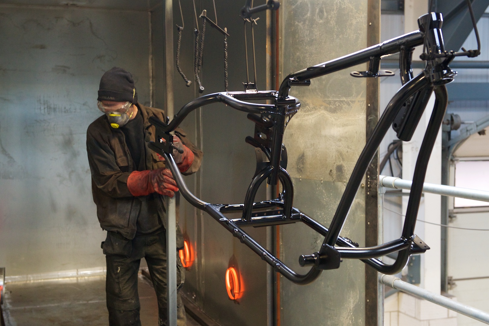 Motorbike frame powder coating - Coastal Engineering Serivces